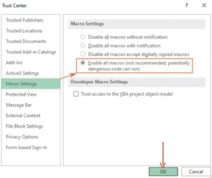 How to Enable Macros in Excel